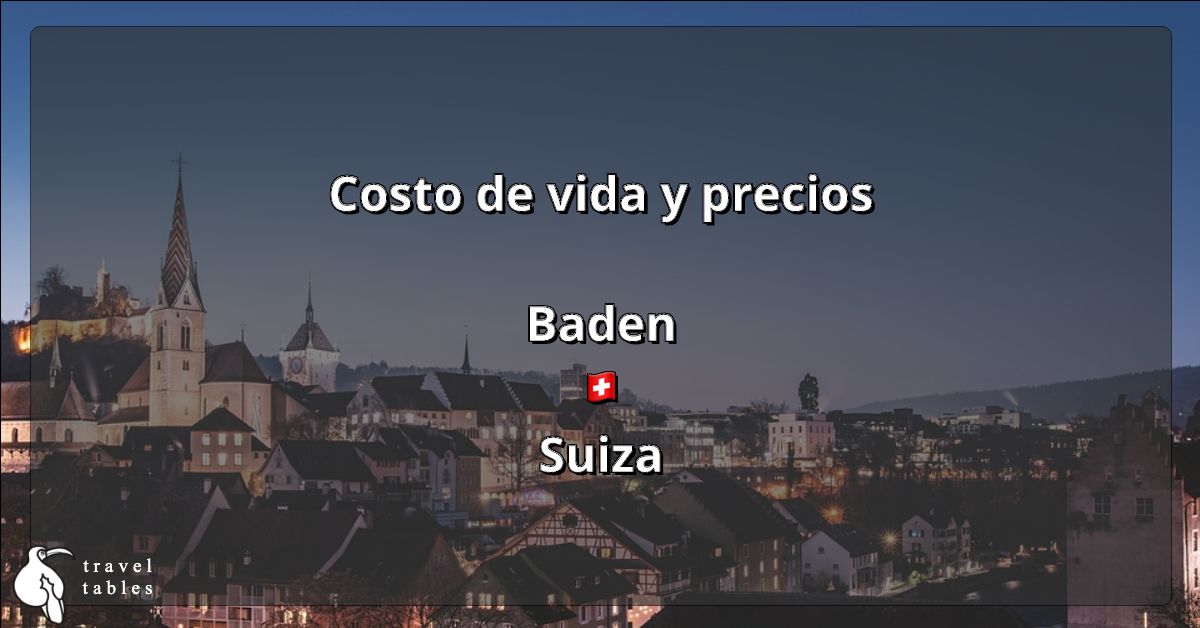 Costo de vida y precios en Baden 🇨🇭 Actualizado jul 2023 - TravelTables